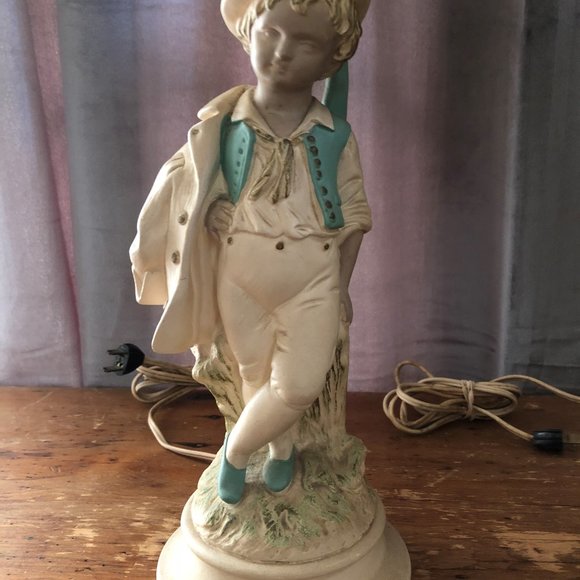 Accents | Vintage Pair Chalkware Lamps Original Shades | Poshmark